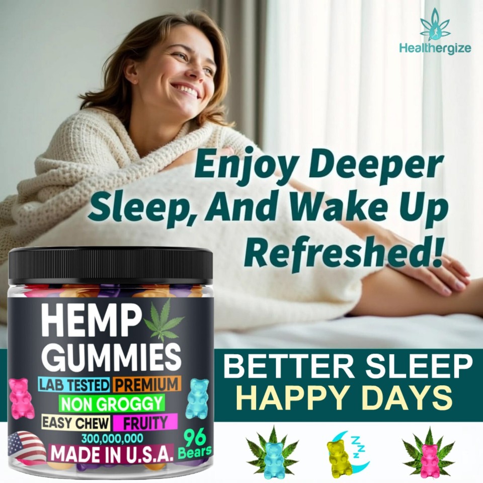 Deep Sleep Natural Gummies -Anxiety, Stress, Night, Gummy Bears-Made In ...
