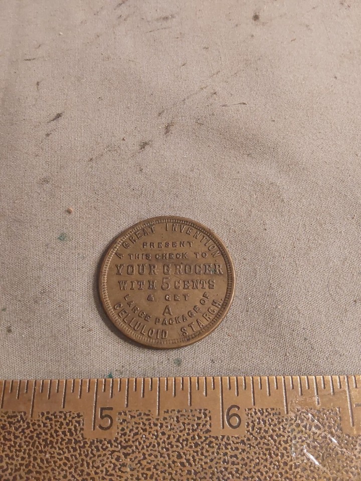 THE CELLULOID STARCH CO NEWHAVEN CONN TOKEN Trade Coin | eBay