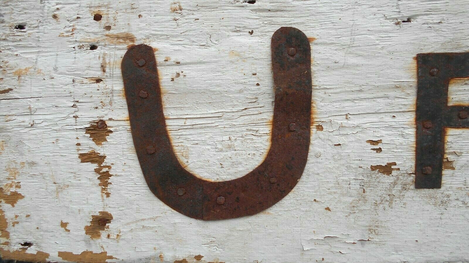 ANTIQUE 19th CENTURY FARM MADE TIN AND WOOD FARRIER SIGN | eBay