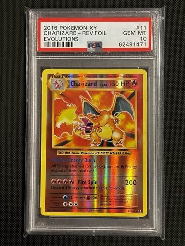 Pokémon TCG Charizard Evolutions 11/108 Reverse Holo Holo Rare PSA 10 ...