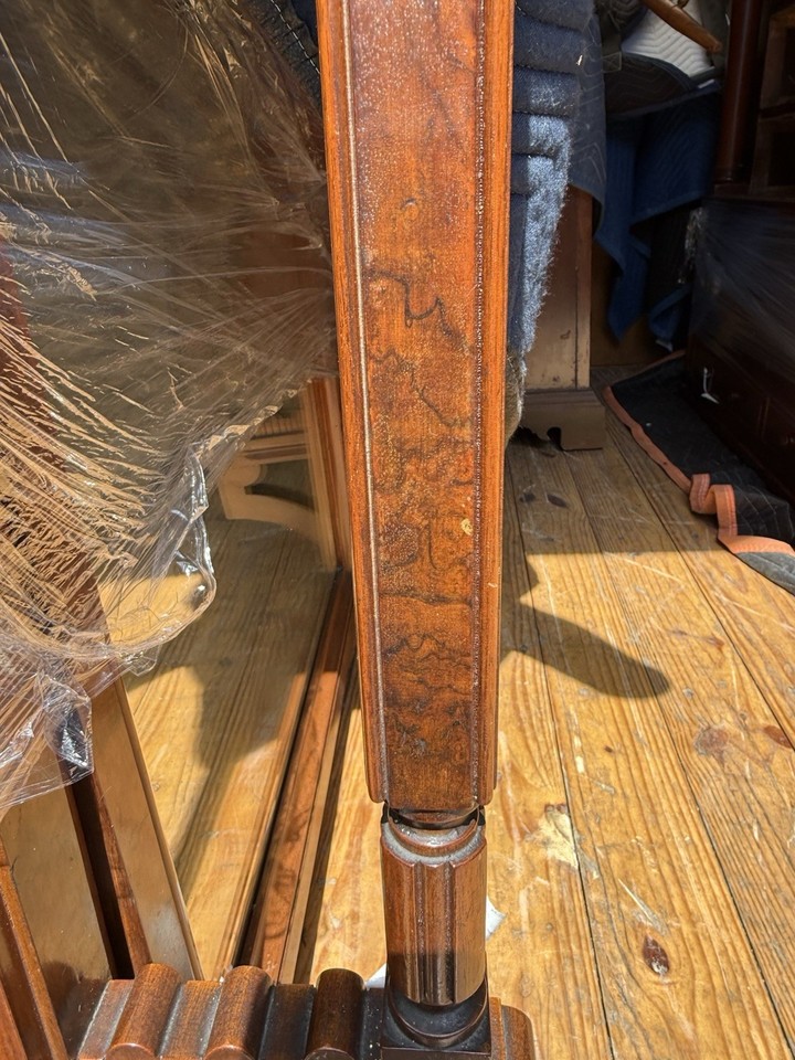 antique aesthetic victorian burl walnut hall stand carved bench hat ...