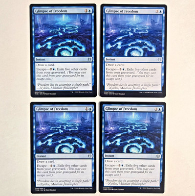 MTG Glimpse of Freedom (Theros Beyond Death) 050/254 (NEAR MINT) (4X ...