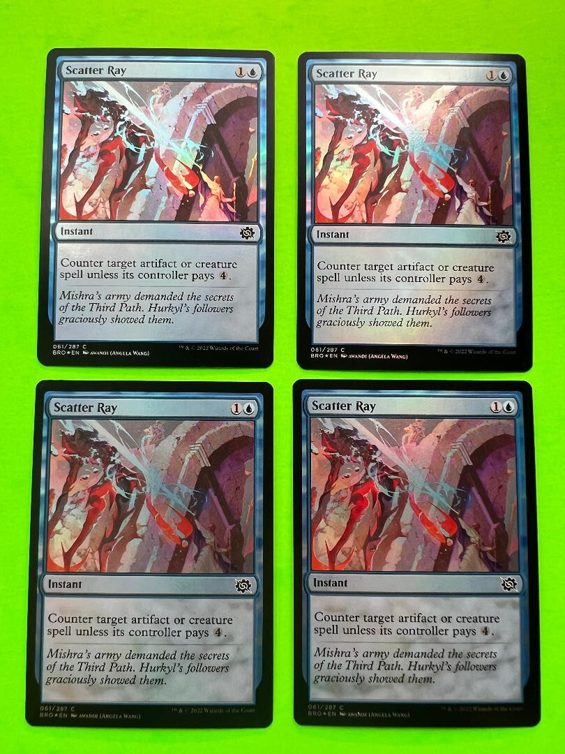 MTG The Brothers' War ( Scatter Ray ) 4 FOIL Cards 061/287 Magic Cards ...