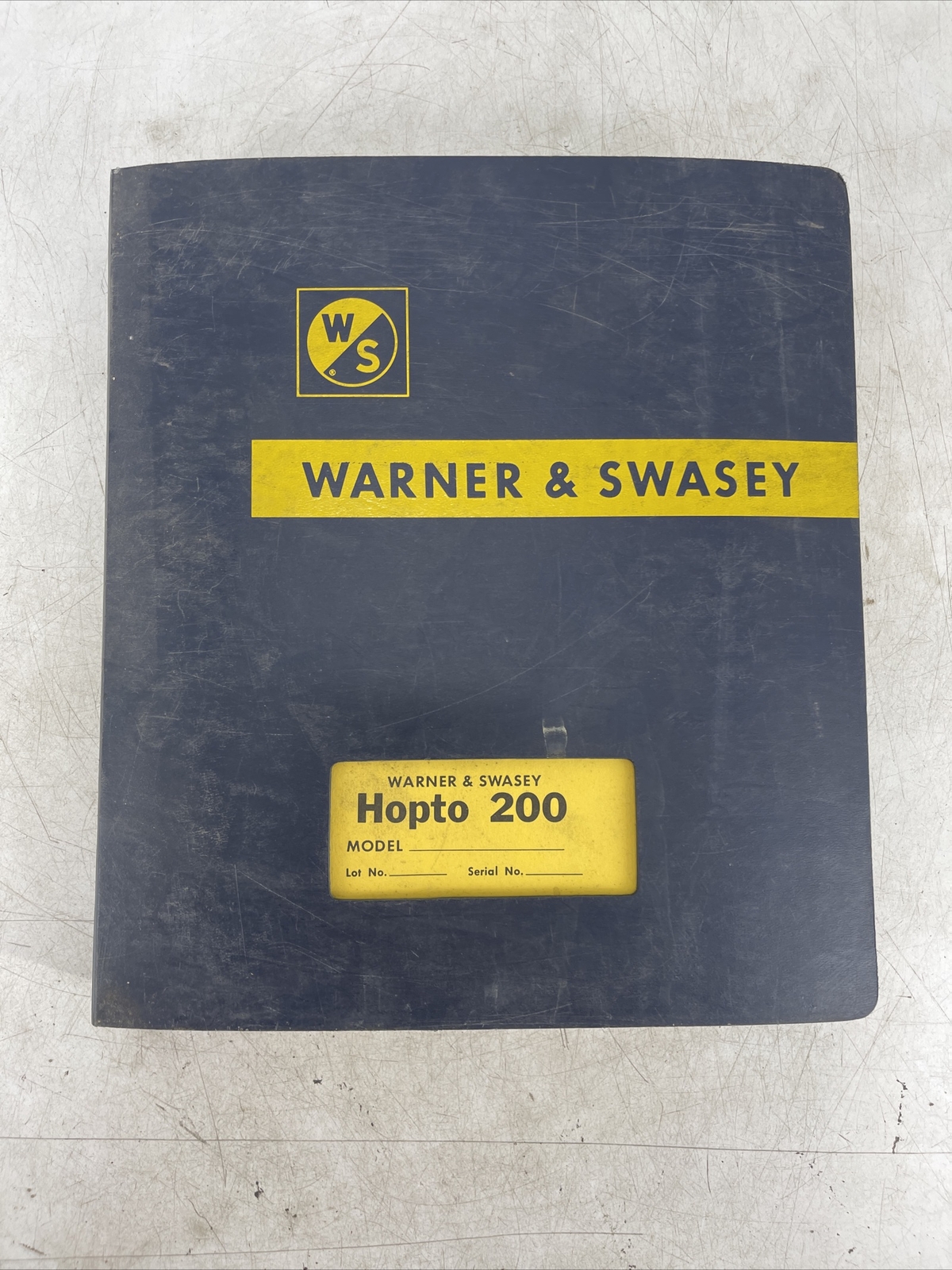 OEM Warner & Swasey Hopto 200 Backhoe Service Manual | eBay