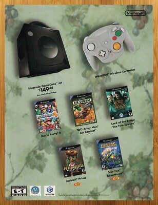 2003 Nintendo Gamecube Print Ad/Poster Mario Party 4 Metroid Prime ...