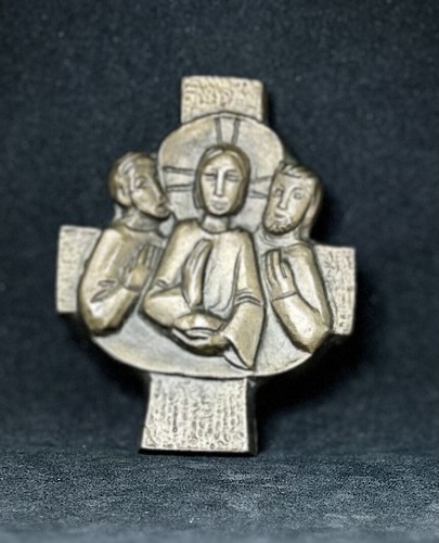 Massive Vintage Deco Catholic Church Cross Iron Cast Handmade Jesus ...
