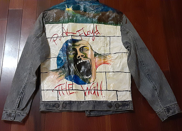 80s Custom Paint U2 Pink Floyd Gap Denim Jeans Jacket… - Gem