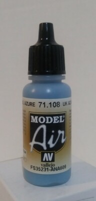 Vallejo Model Air acrylic paint 71.108, UK Azure Blue. | eBay