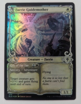 Foil Faerie Guidemother / Gift of the Fae, Showcase, Throne of Eldraine ...