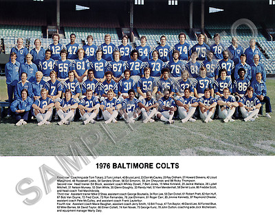 1976 BALTIMORE COLTS NFL FOOTBALL TEAM 8X10 PHOTO | eBay