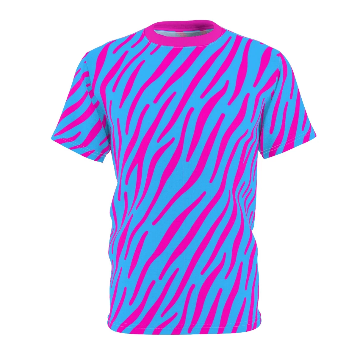 Pink And Blue Zebra Print