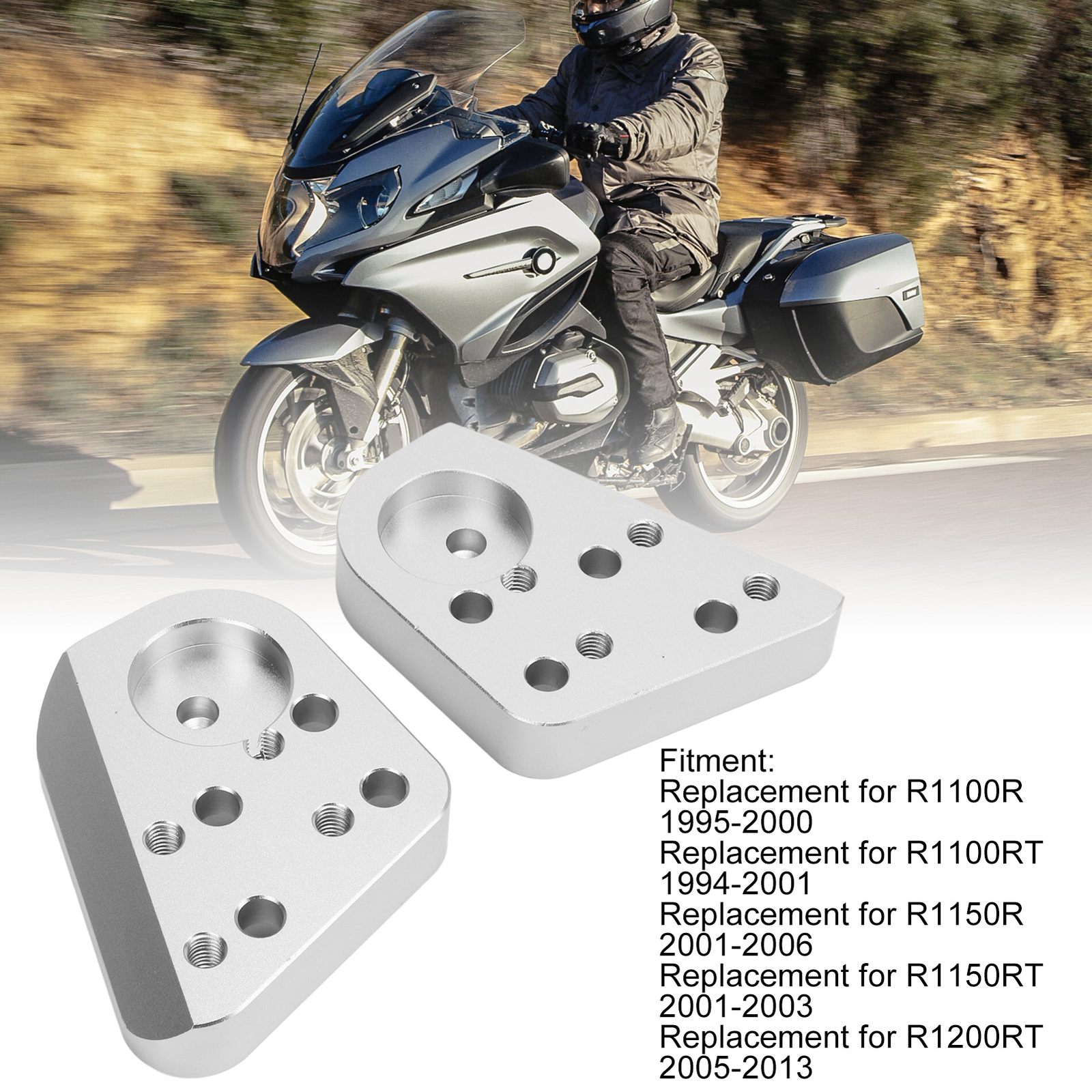 2pcs Motorcycle Handlebar Riser 19cm Raising Silver For R1100R R1100RT ...