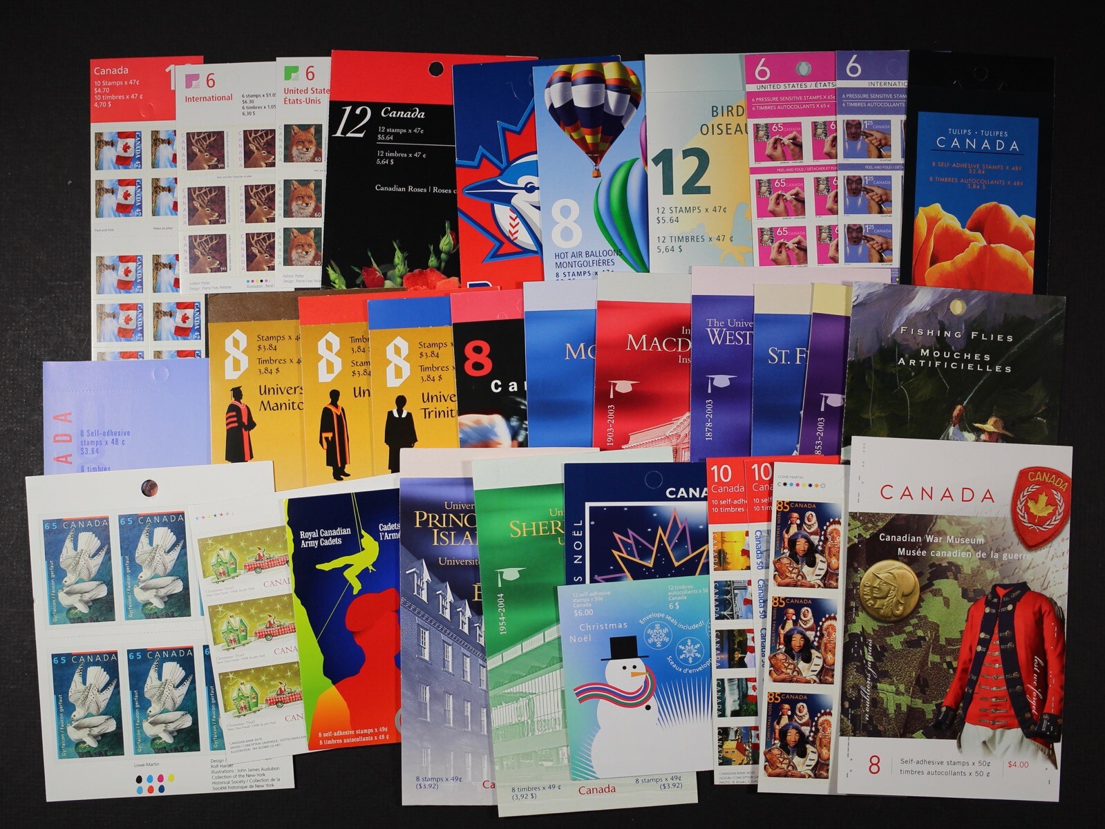 CANADA 2001-2005, collection of 32 different Booklets, FV Face $142.60 ...