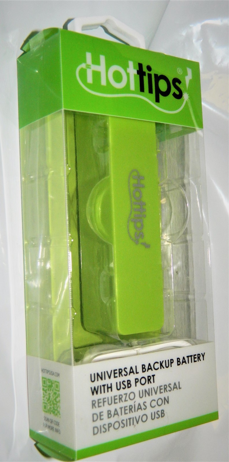 Hottips Universal Backup Battery with USB Port & Micro USB Cable Green ...