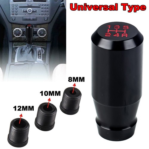 5 Speed Black Aluminum Car Gear Shift Knob Manual/MT Shifter Level Head ...