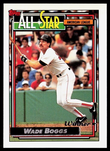 Wade Boggs 1992 Topps Gold Winners #399 NMT | eBay