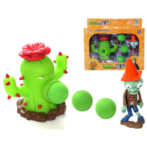 Action Figures Plants Vs. Zombies Kits Peashooter Bucket Zombie Kid ...