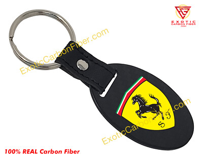 Ferrari Scuderia Crest Carbon Fiber Key Fob - 1x1 Gloss Oval REAL!! | eBay