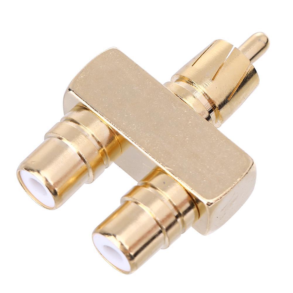 RCA AV Audio Video Splitter Adapter 1 Male to 2 Female Converter ...