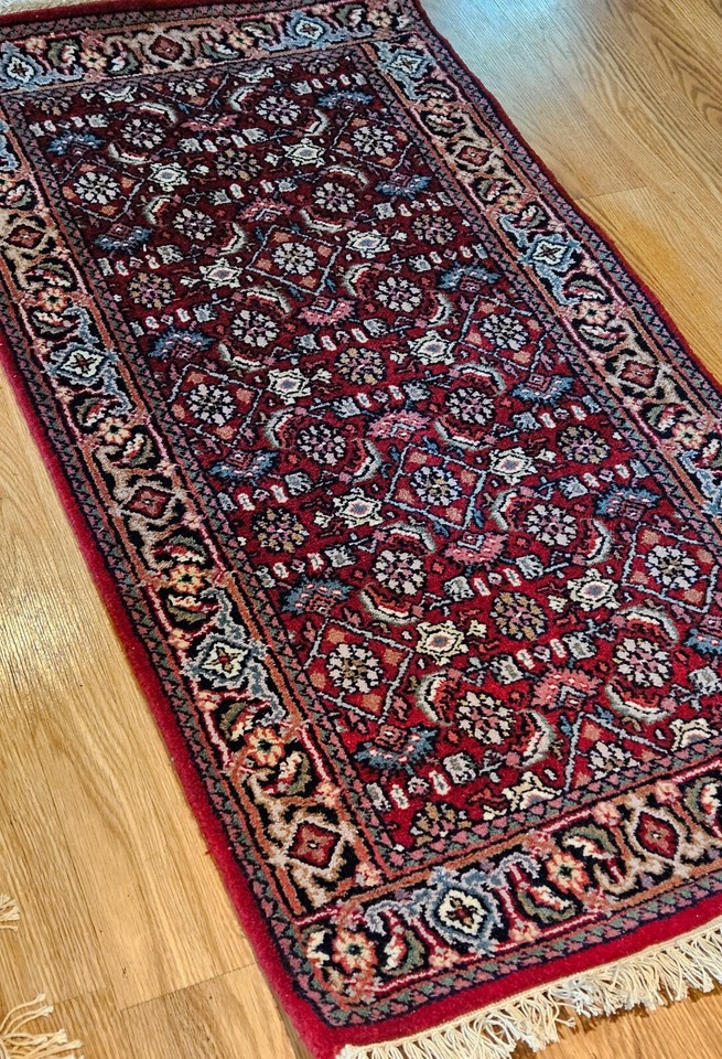 New Tags Hand Knotted "Iron Rug" Herati Oriental Rug 2'x4' Oriental Rug ...