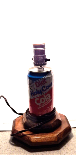 Harry Caray Diet Holy Cow Cola Desk Lamp - Works - See Photo # 2 ...