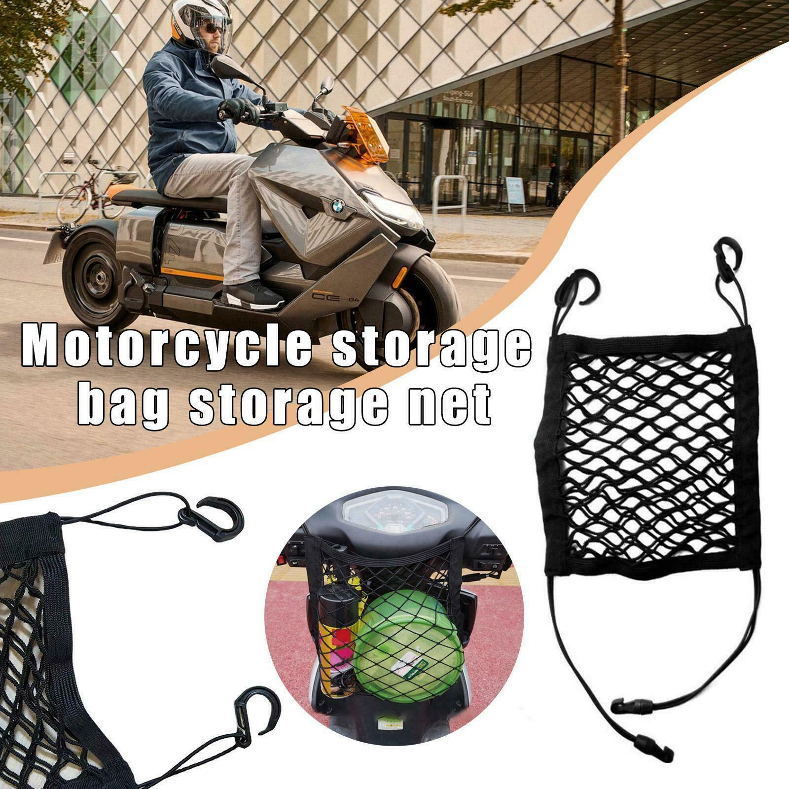 Motorcycle Helmet Storage Trunk Bag Motorcycle Luggage Hold Cargo Net ...