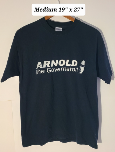 Vintage Y2K Arnold Schwarzenegger The Governator Black Meduim T-Shirt ...