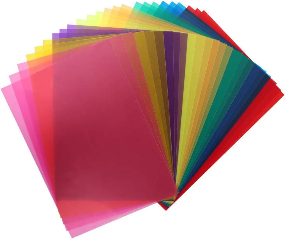 24Pcs 8.5 X 11 Inch Transparent Color Correction Lighting Gel Filter ...