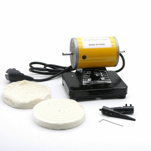 2 Heads Buffer Wheel Polishing Machine Jewelry Bench Polisher Grinder ...