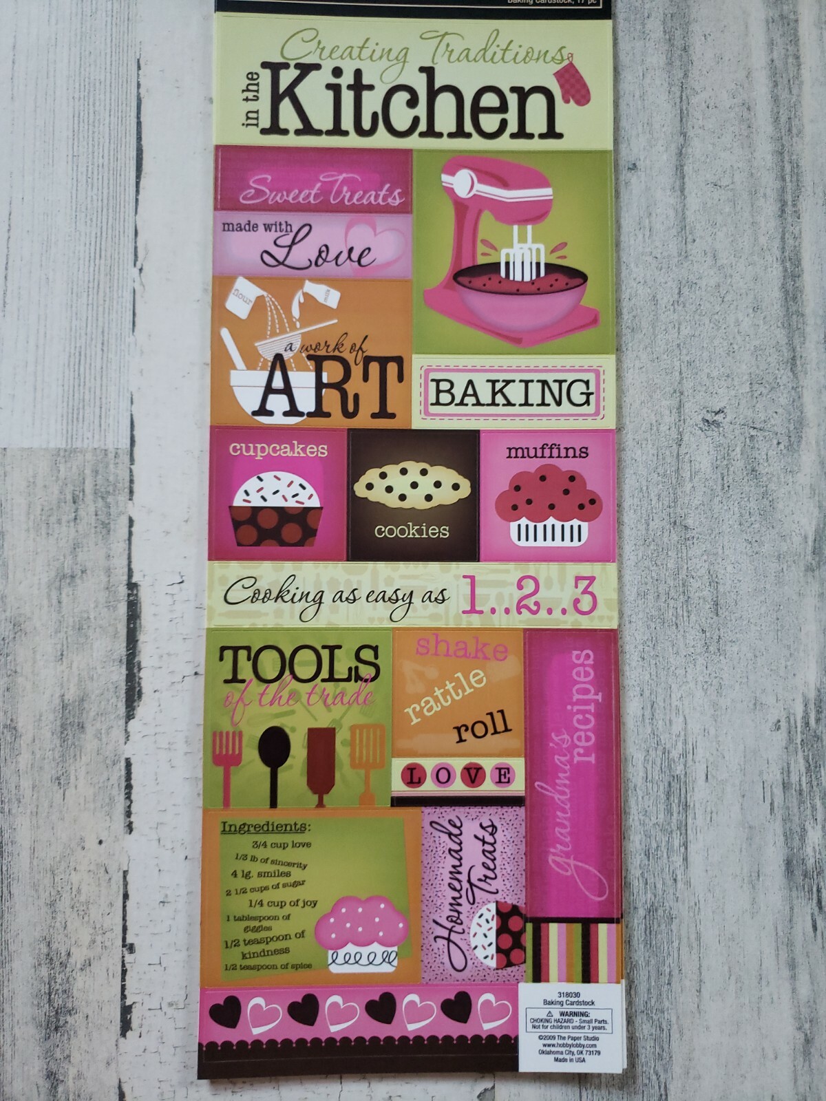 the paper studio stickabilities Cardstock stickers Baking | eBay