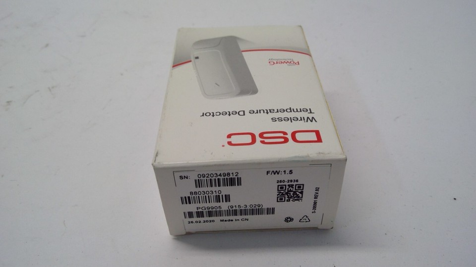 DSC / Tyco Home Alarm Wireless PowerG Temperature Detector PG9905 | eBay