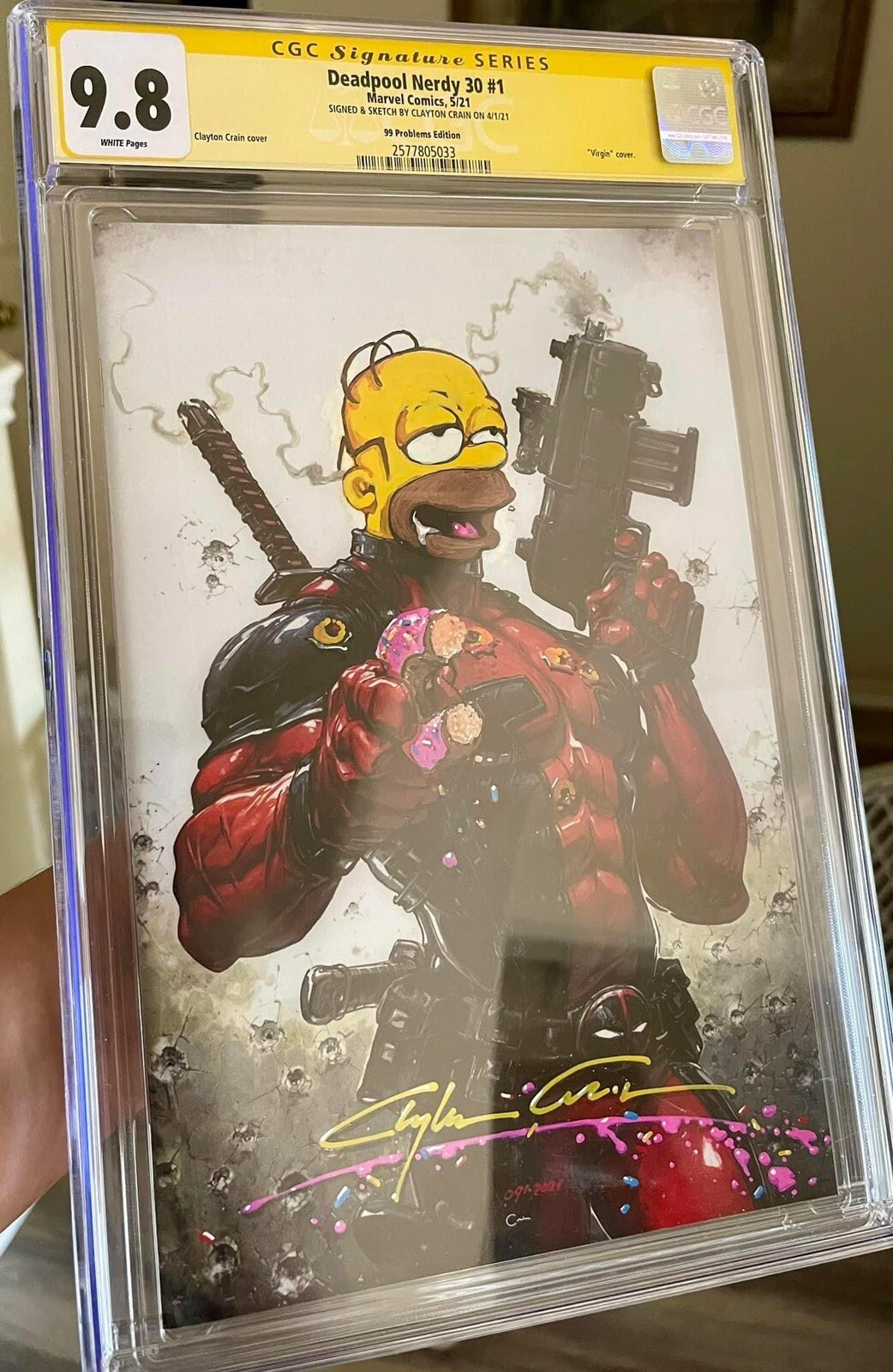 DEADPOOL Nerdy 30 1 CGC 9.8 CLAYTON CRAIN 99 PROBLEMS TACO VAriant ...