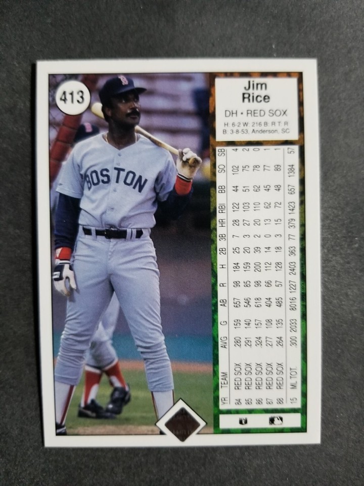 1989 Upper Deck JIM RICE card # 413 [C8] | eBay