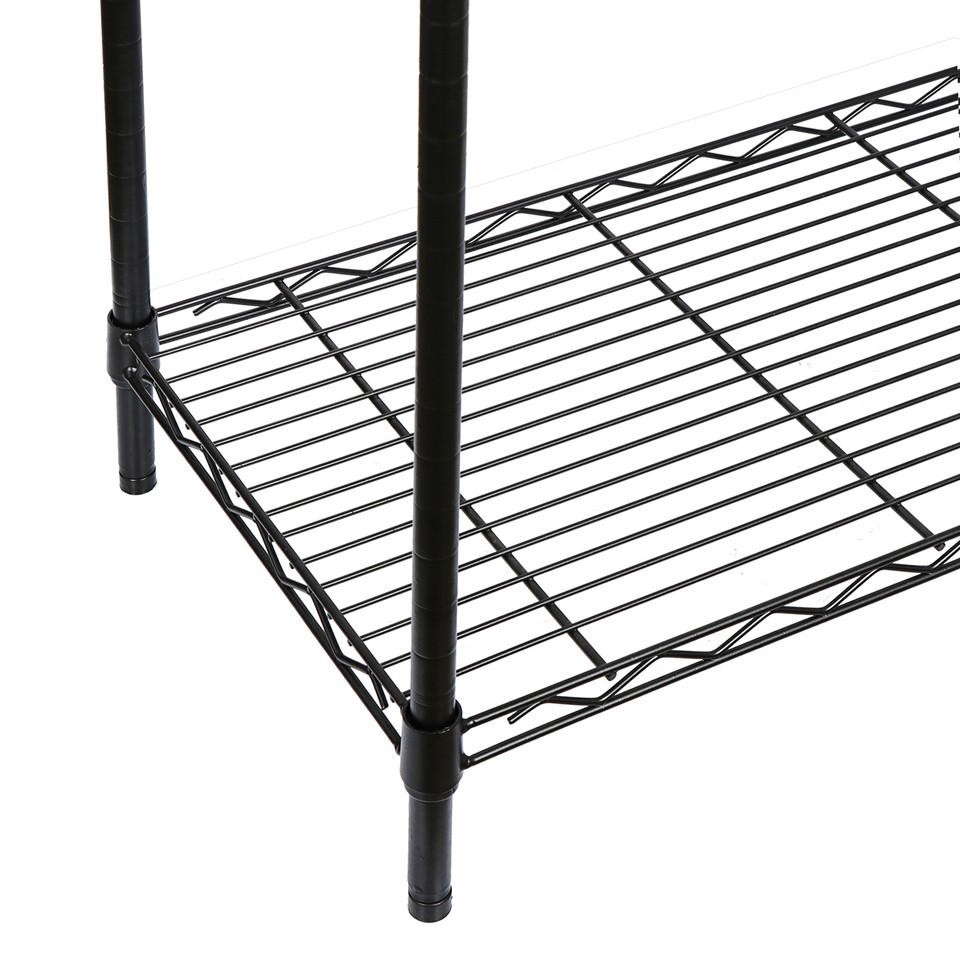 4 Shelf Adjustable Heavy Duty Storage Shelving Unit Steel Organizer ...