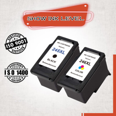 245 XL Black & 246XL Color Ink Cartridge for Canon MG2525 MG3022 MG2522 ...
