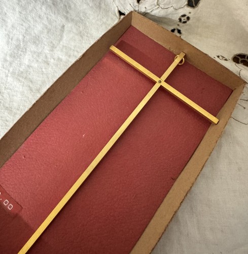 Vintage Metal Brass Cross In Box | eBay
