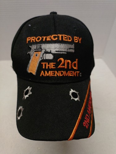 2nd Amendment Black Protected by the 2nd Amendment Embroidered Baseball Cap Hat | eBay
