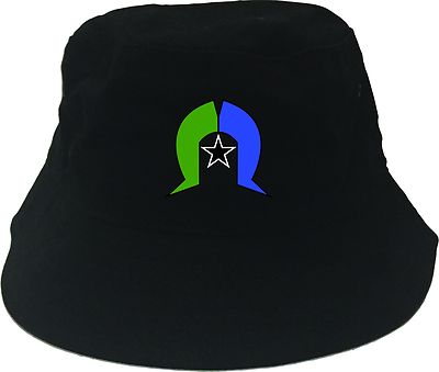 Torres Strait Flag Shield Islander Bucket Hat Small to Extra Large Soft ...