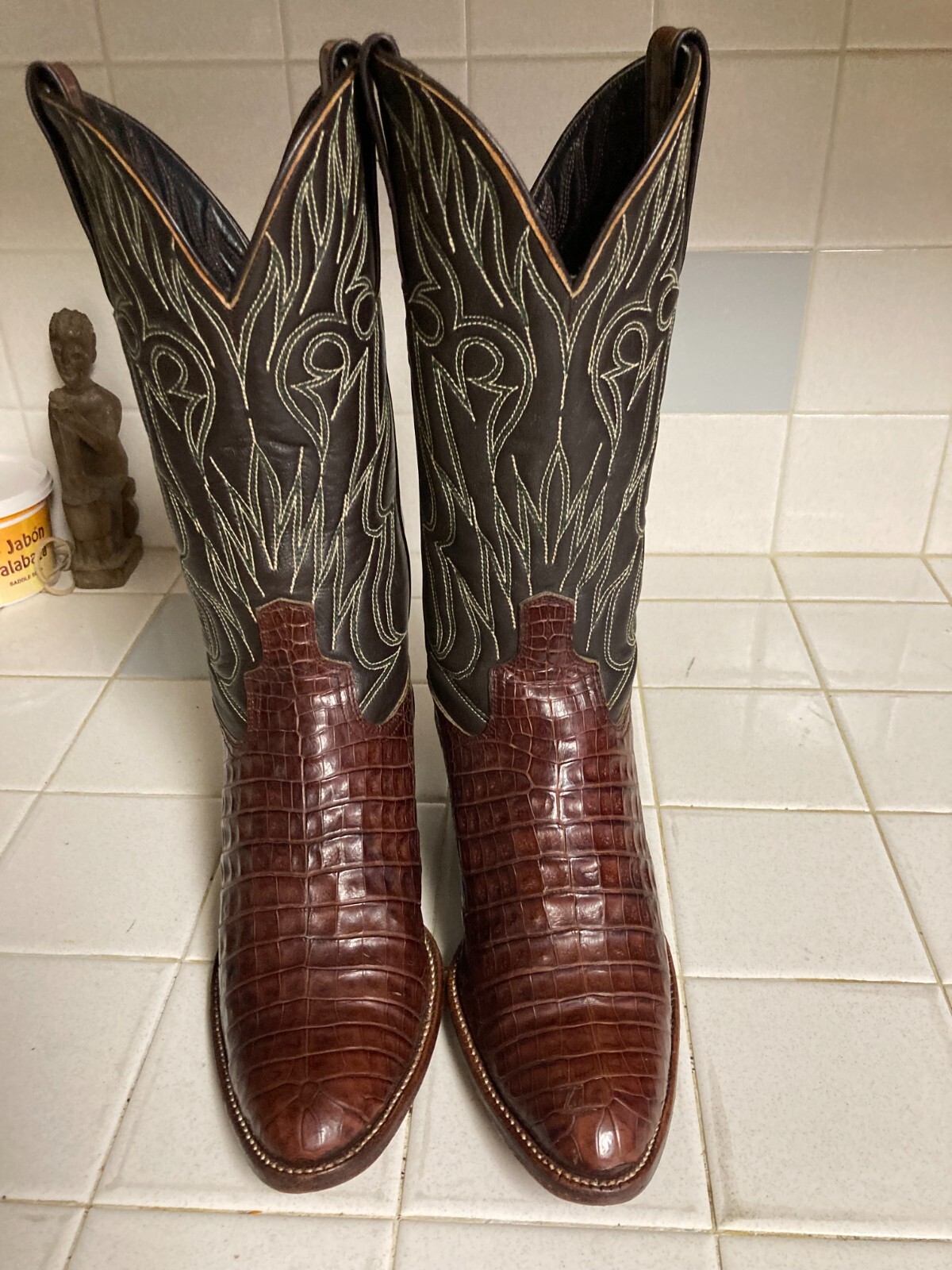 Rare beauty! Men's CUSTOM HAND MADE ALLIGATOR western… - Gem