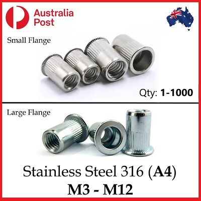 Rivet Nut s M3 M4 M5 M6 M8 M10 M12 Riv Nut Nutsert Coarse Stainless ...