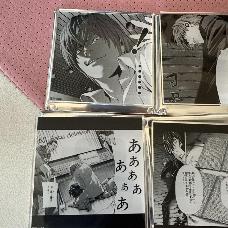 Death Note Acrylic Coasters 5pcs Light Yagami Scene Set Used | eBay