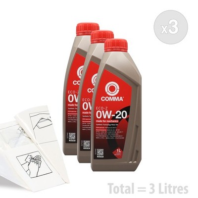 Comma Eco-Z 0w-20 Car Engine Oil Service Kit 3 LITRES 3L | eBay