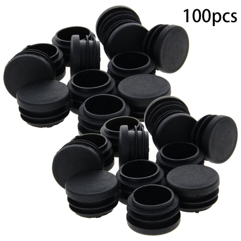 100Pcs Plastic Chair Leg Tips Table End Caps Covers Round Base Home ...
