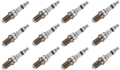 12 Spark Plugs OEM BOSCH High Power Fine Wire Double Platinum FGR7DQP ...