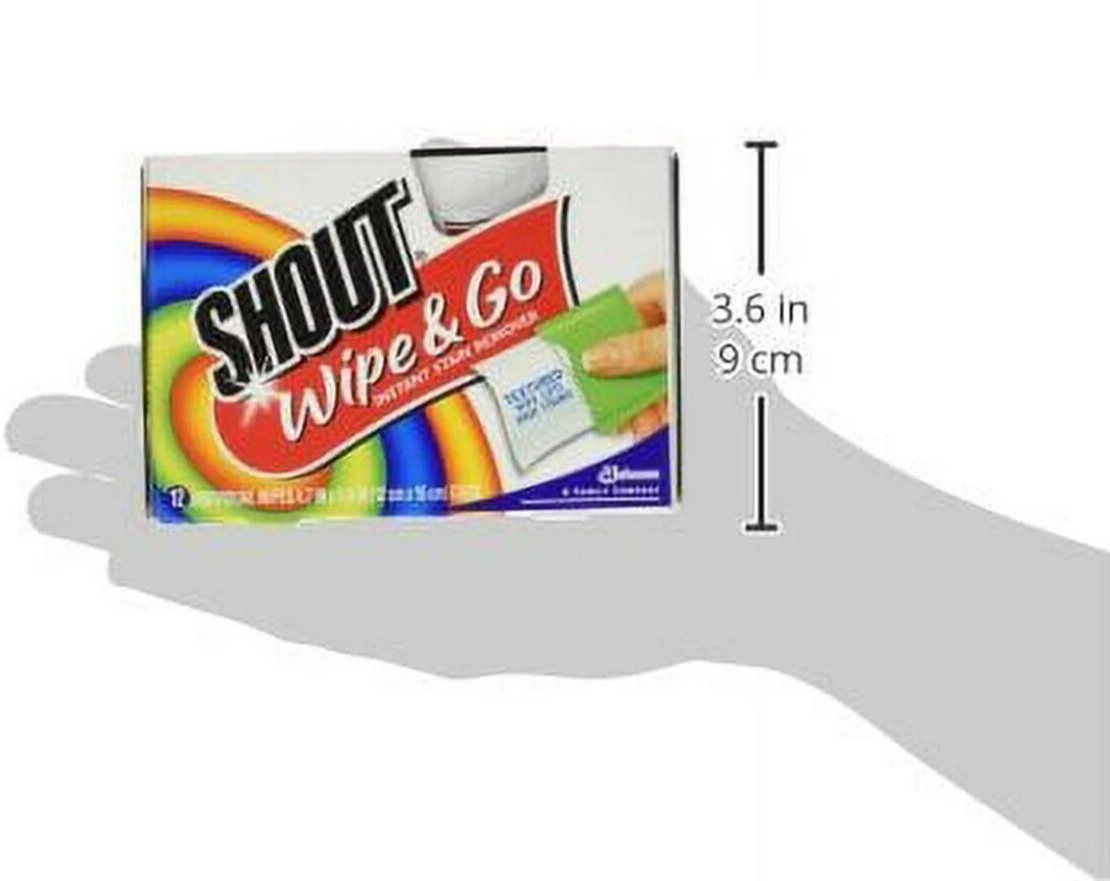 Shout Wipe & Go, Instant Stain Remover, (12 - Individual Wipes) | eBay UK
