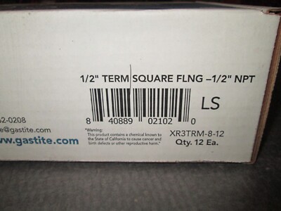 GASTITE FLASH-SHIELD XR3 CSST 1/2" TERM SQ FLANG-1/2" NPT FITTING ...