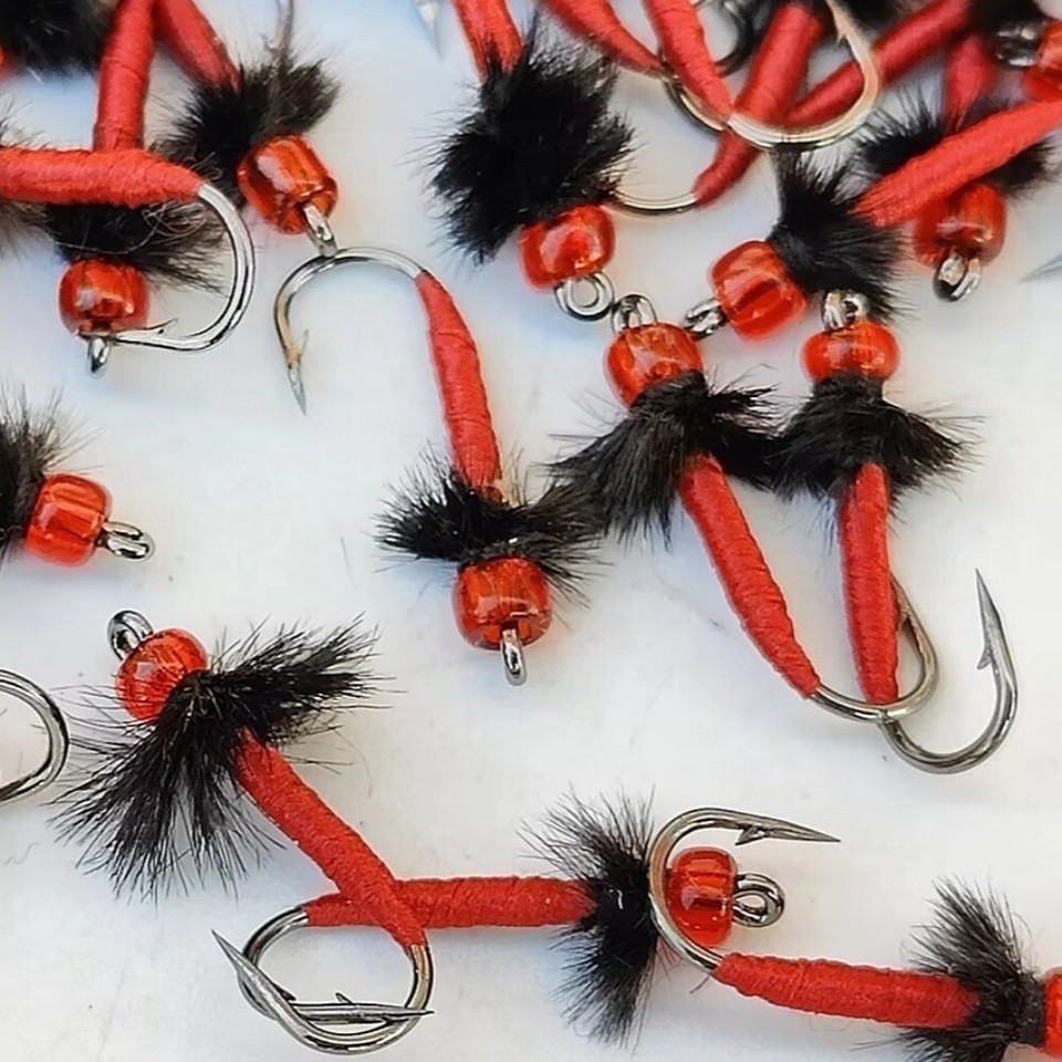 10pcs Insect Worm Flies Bionic Fly Fishing Bait Freshwater Fishing ...