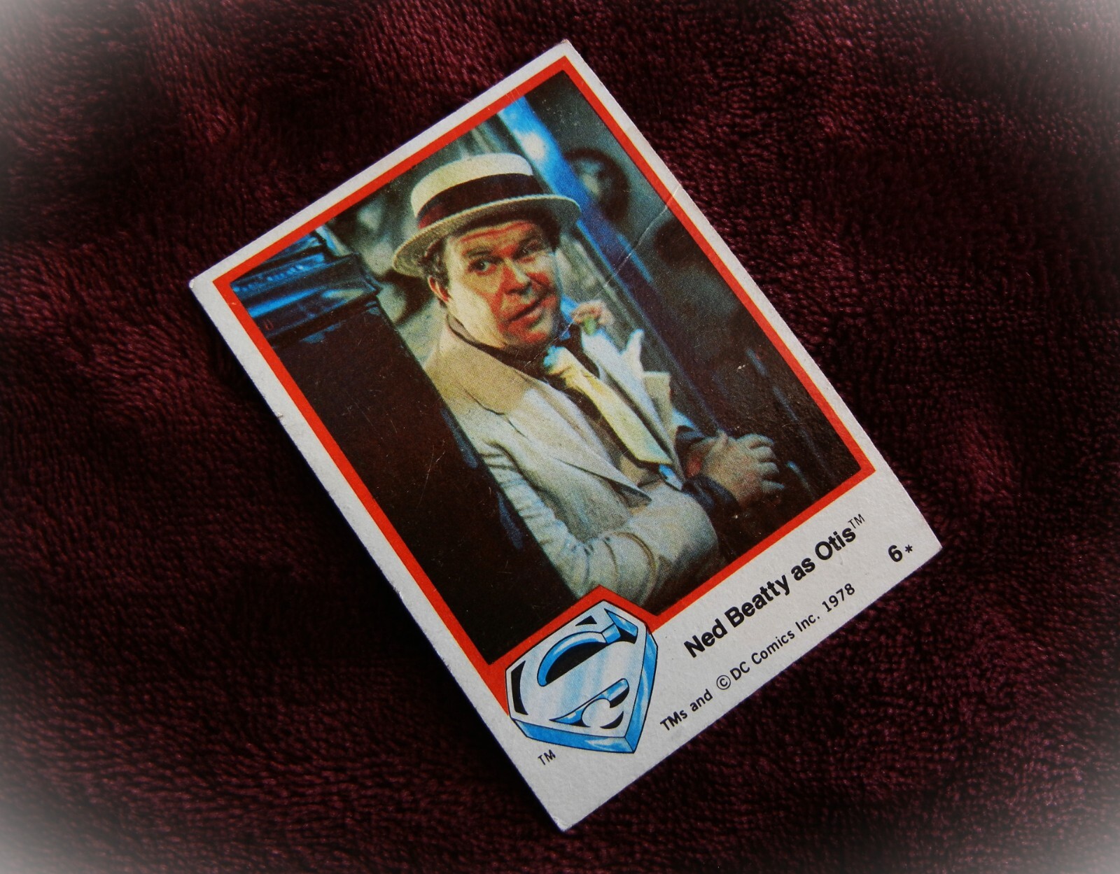 Superman 1978 TOPPS no.6 single asterisk ORIGINAL Ned Beatty as OTIS ...