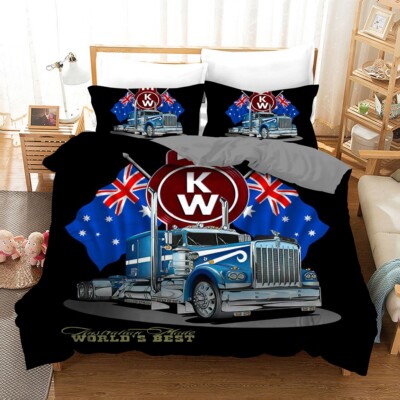 Kenworth Truck Quilt/Duvet/Doona Cover Set Single Double Queen Size ...