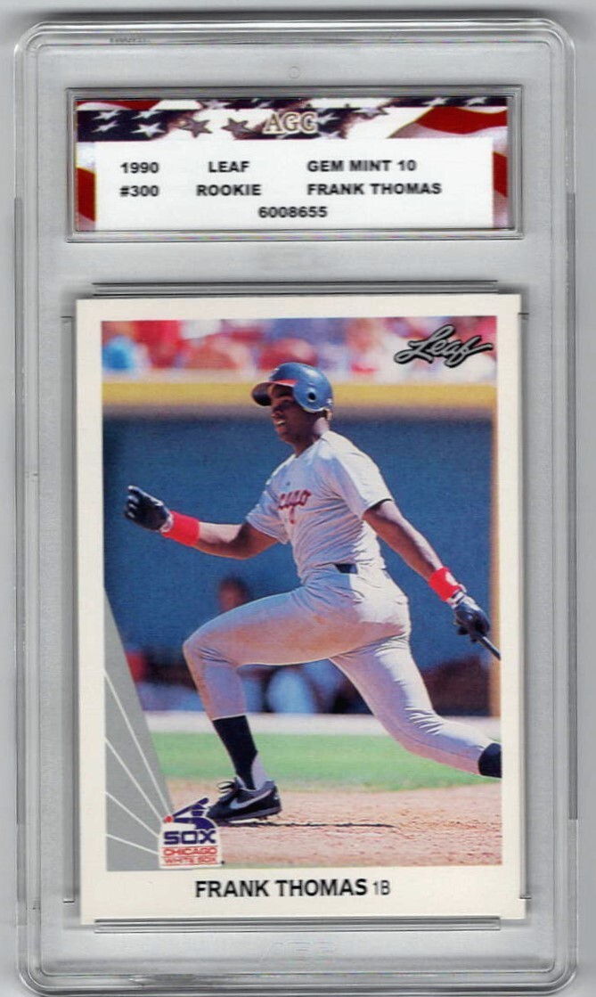 1990 Leaf #300 Frank Thomas Rookie Card AGC 10 Gem Mint | eBay
